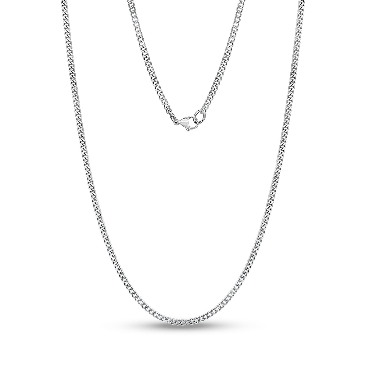 2mm Thin Cuban Link Chain Necklace – The Steel Shop
